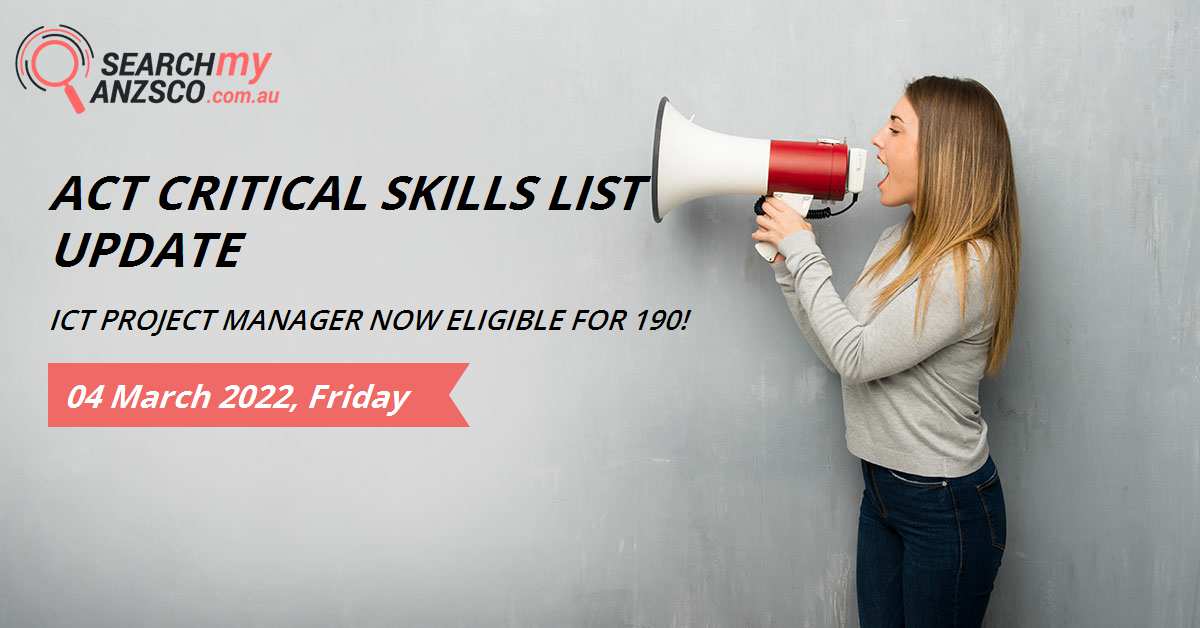 ACT Critical Skills List Update