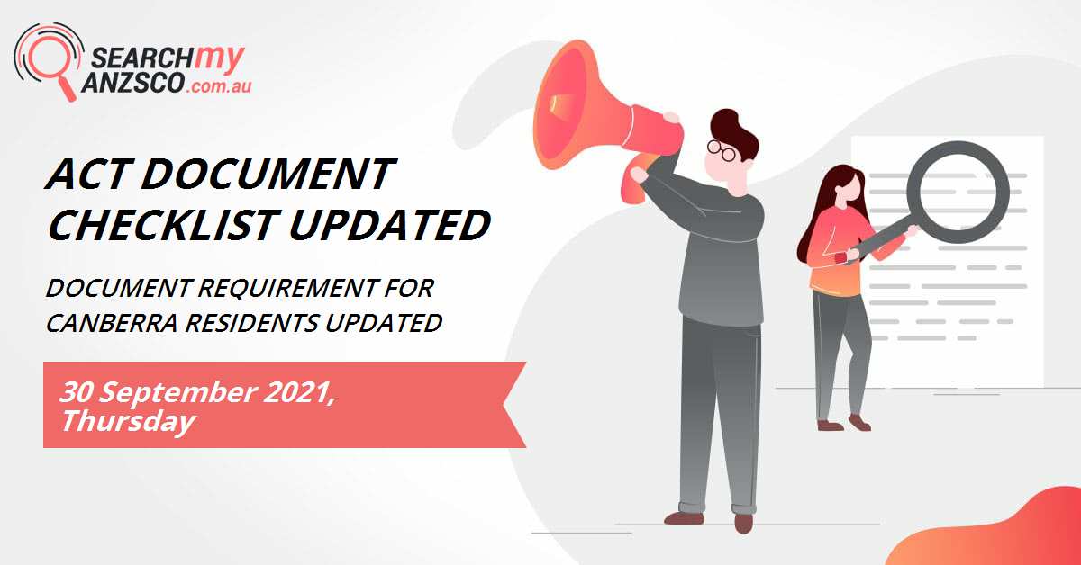 ACT Document Checklist Updated