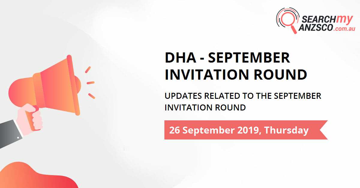 DHA - September invitation round