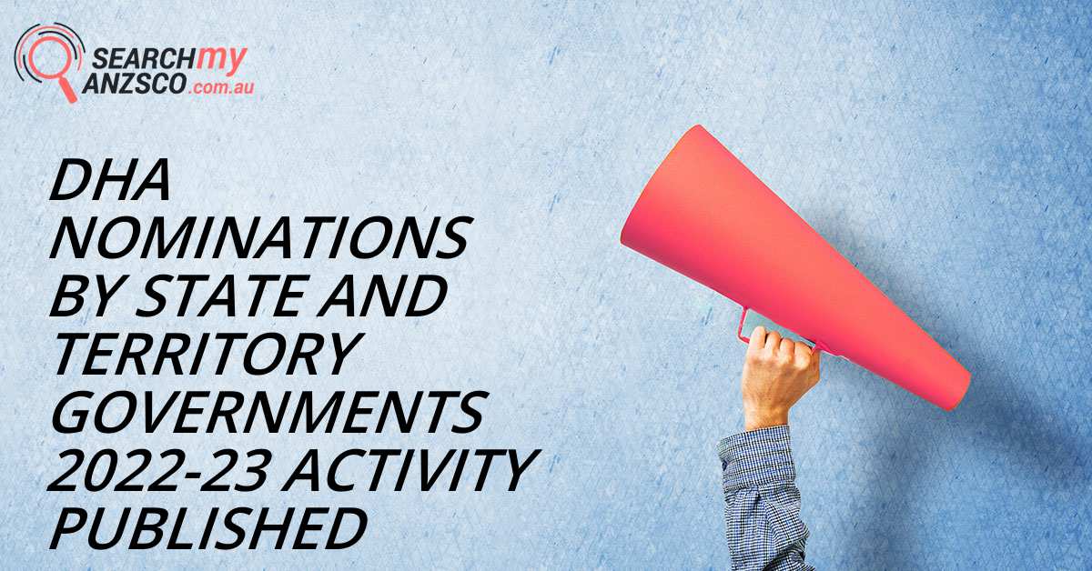DHA Nominations by State and Territory Governments 2022-23 Activity ... DHA Nominations by State and Territory Governments 2022-23 Activity ...