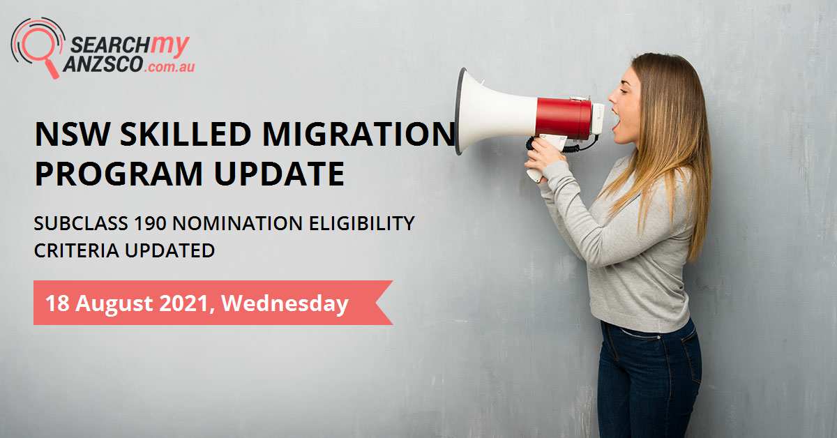 NSW Skilled Migration Program Update