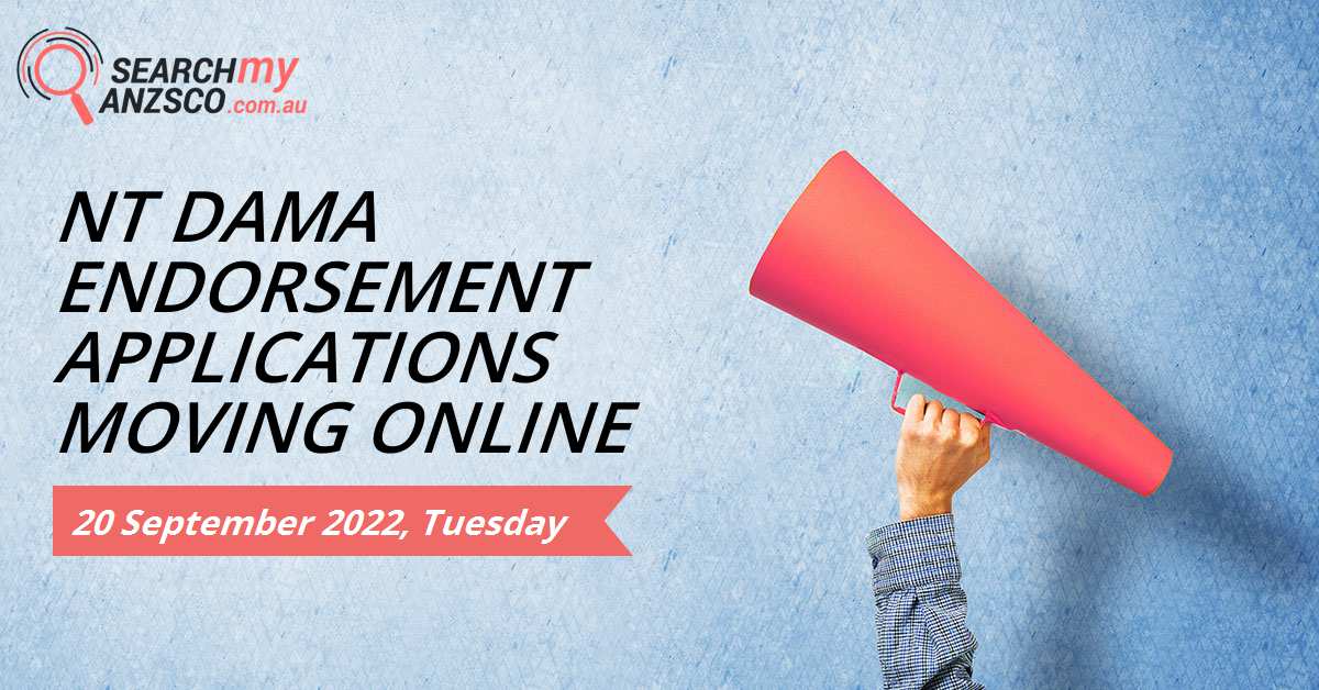 NT DAMA Endorsement Applications moving online