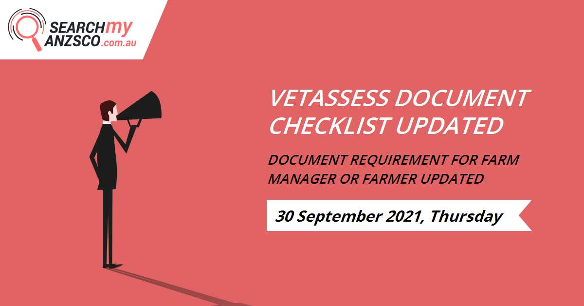 VETASSESS Document Checklist Updated