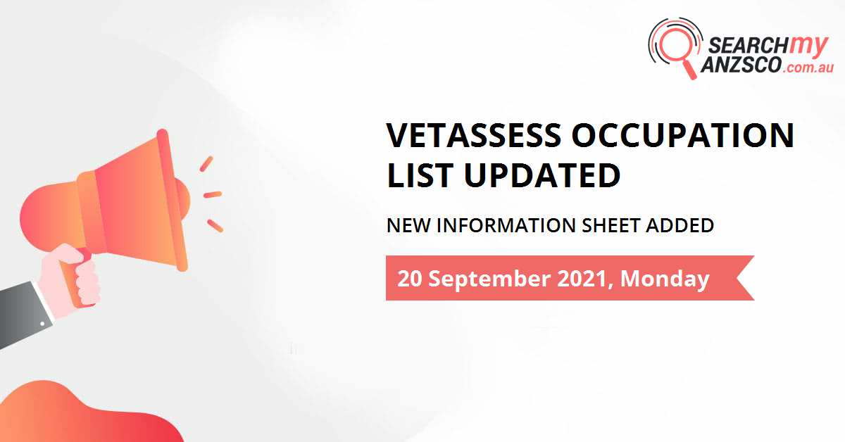 VETASSESS Occupation List Updated