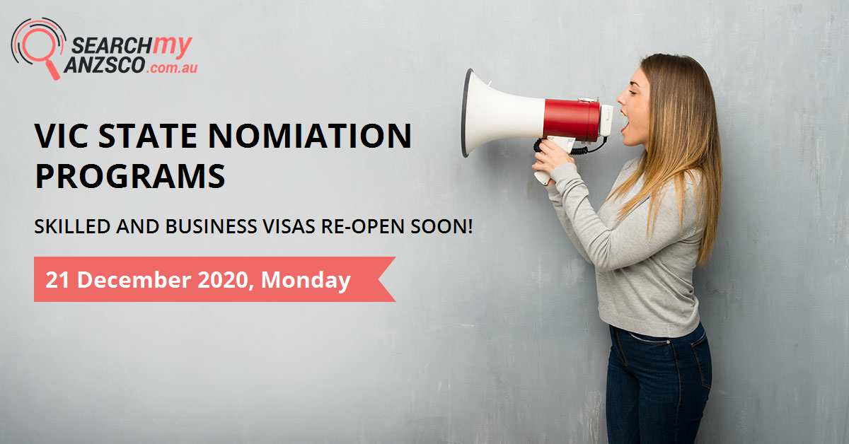 Vic State Nomiation Programs