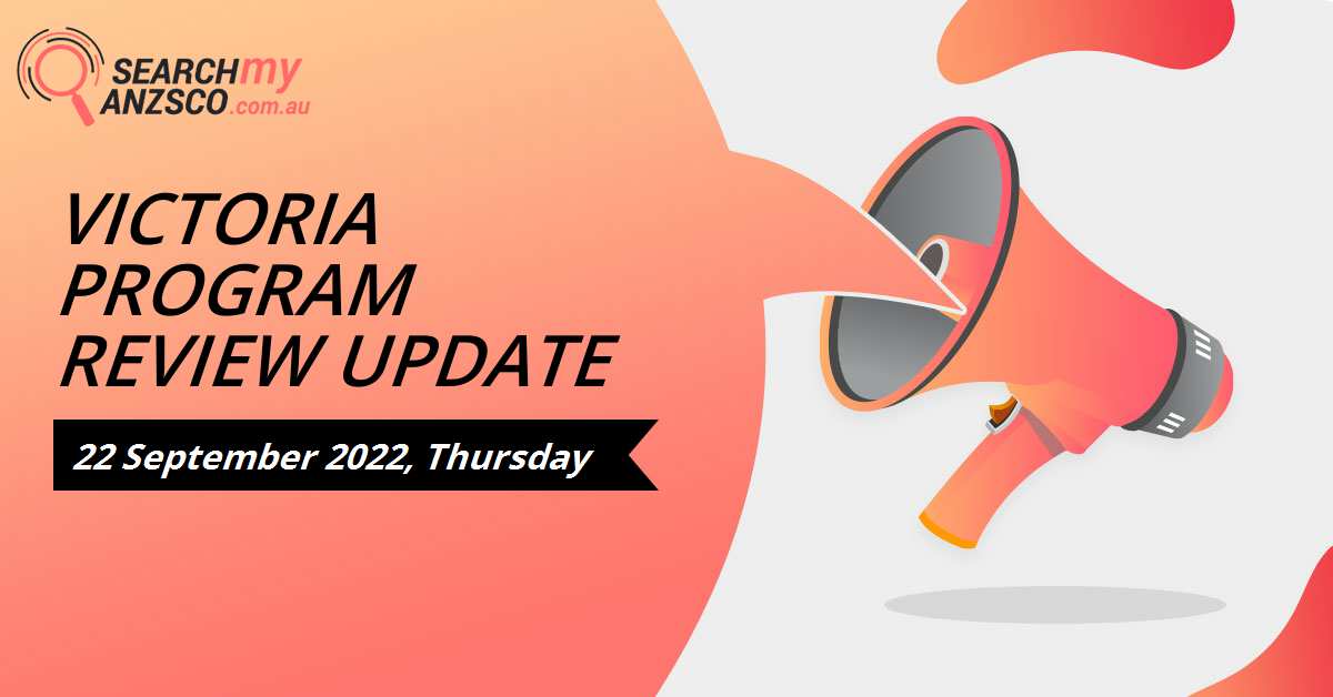 Victoria Program Review Update