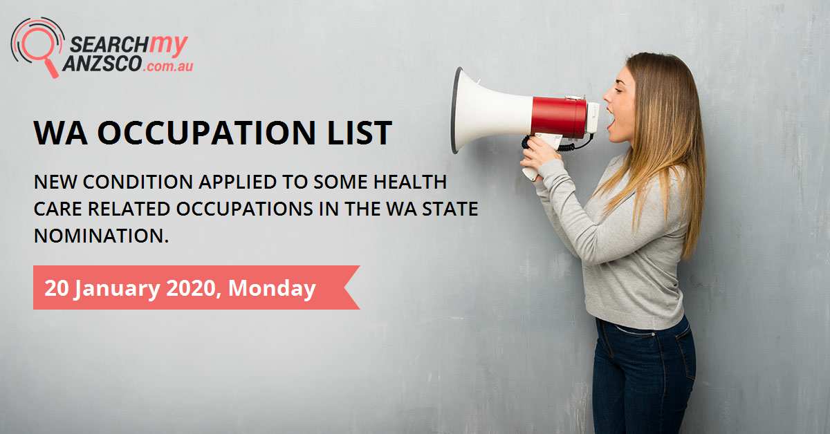 WA Occupation list